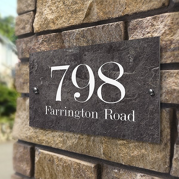 Stone Effect Metal House Sign - CustomiseMe by Harvey Norman