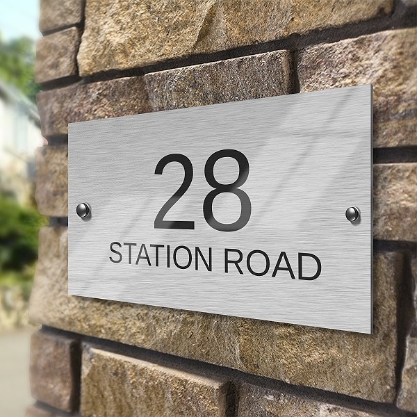 Horizontal Pattern Metal House Sign - CustomiseMe by Harvey Norman