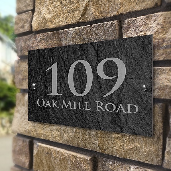Slate Effect Metal House Sign - CustomiseMe by Harvey Norman