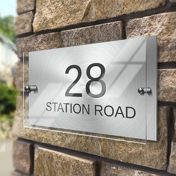 Circular Pattern Premium Acrylic Front House Sign - CustomiseMe by ...