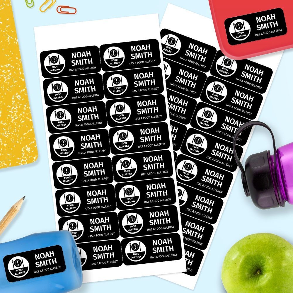 Single Colour Allergy Labels - CustomiseMe by Harvey Norman