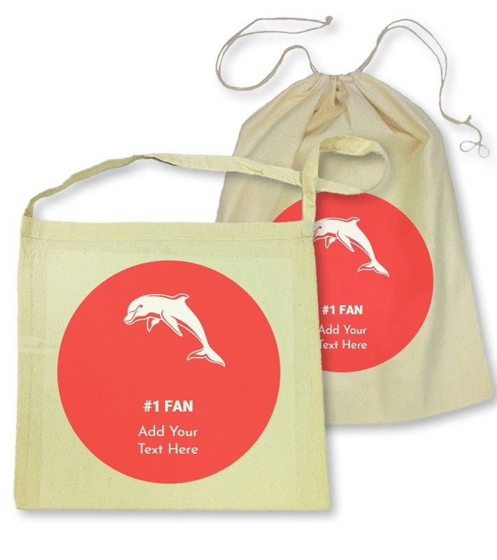 NRL Dolphins Calico Bag - CustomiseMe by Harvey Norman