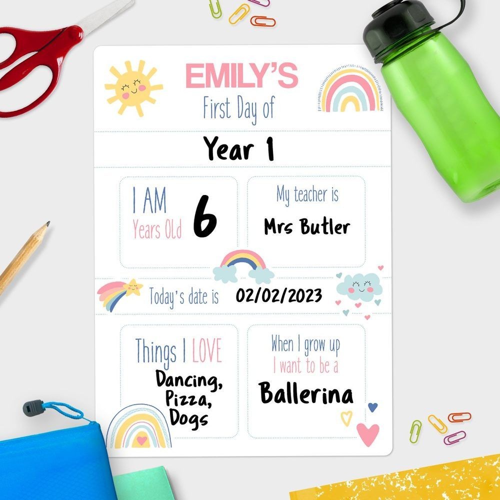 Happy First Day Sign - CustomiseMe by Harvey Norman