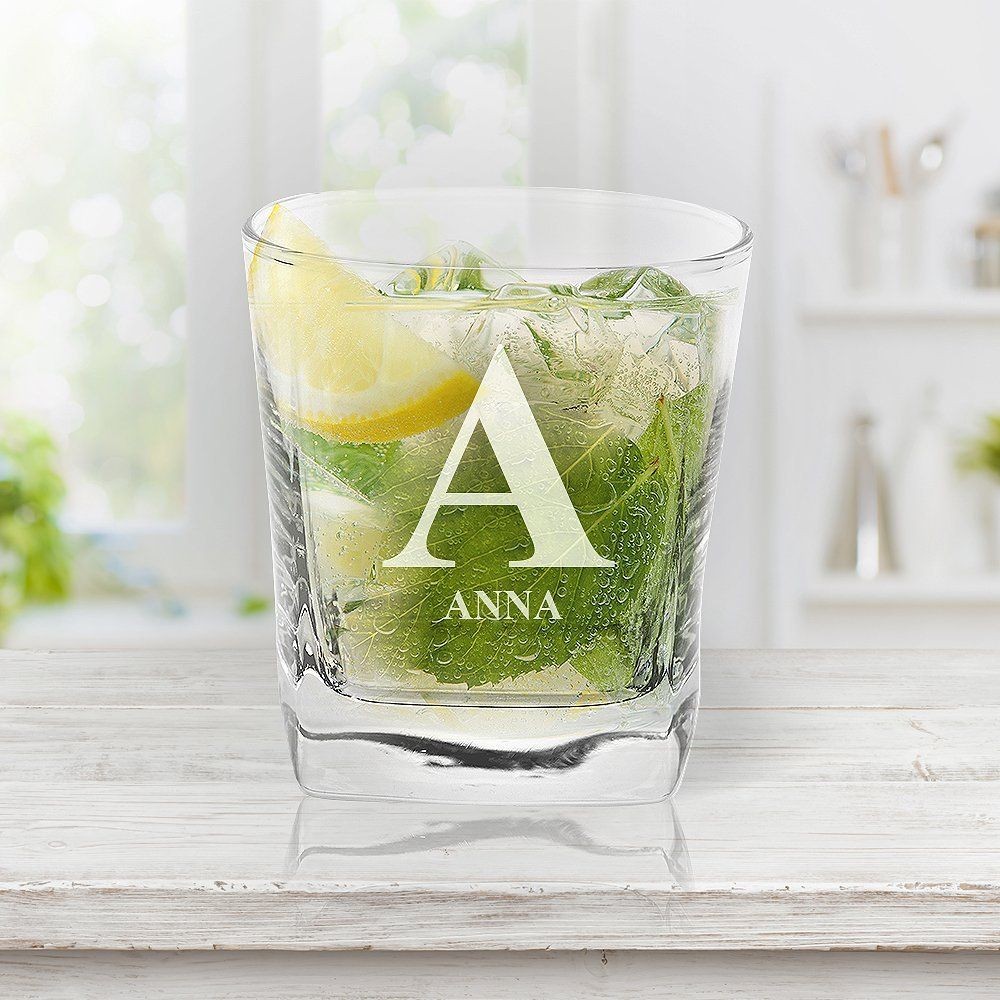 Letter Engraved Tumbler Glass - CustomiseMe by Harvey Norman