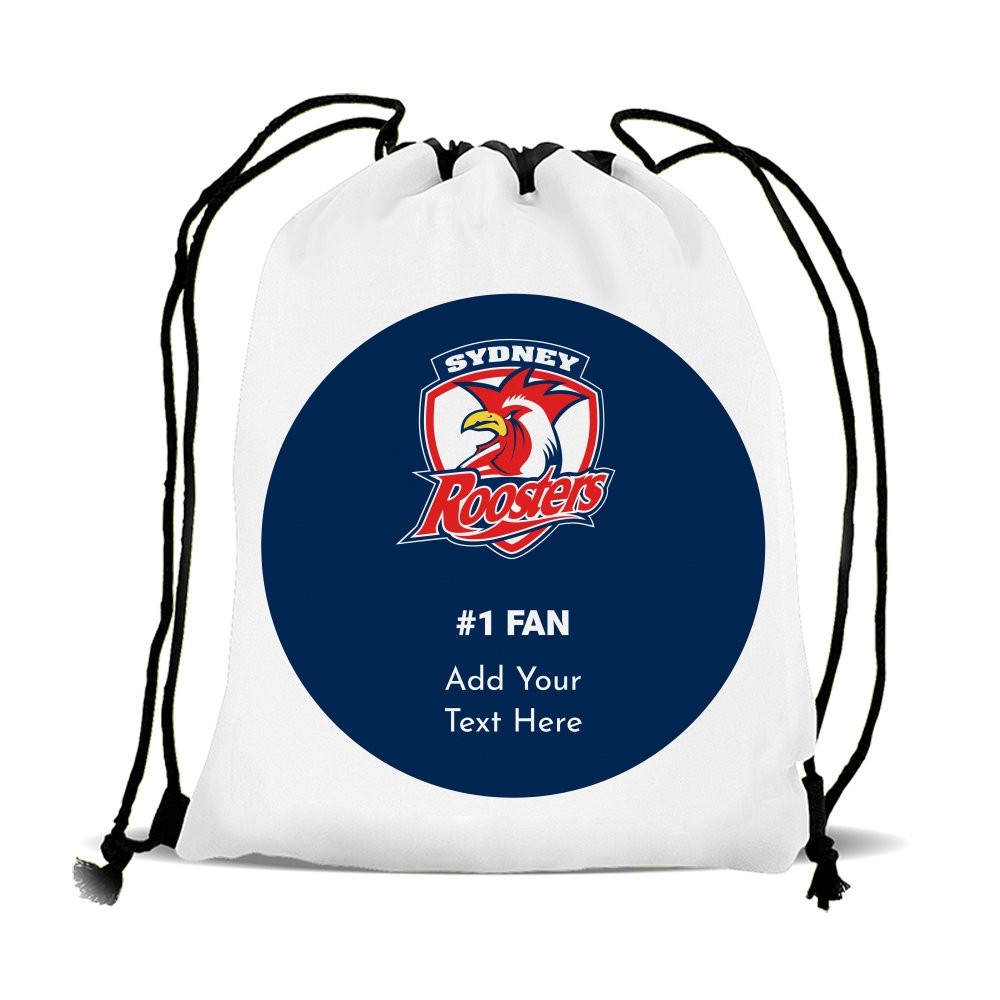 NRL Roosters Drawstring Sports Bag - CustomiseMe by Harvey Norman