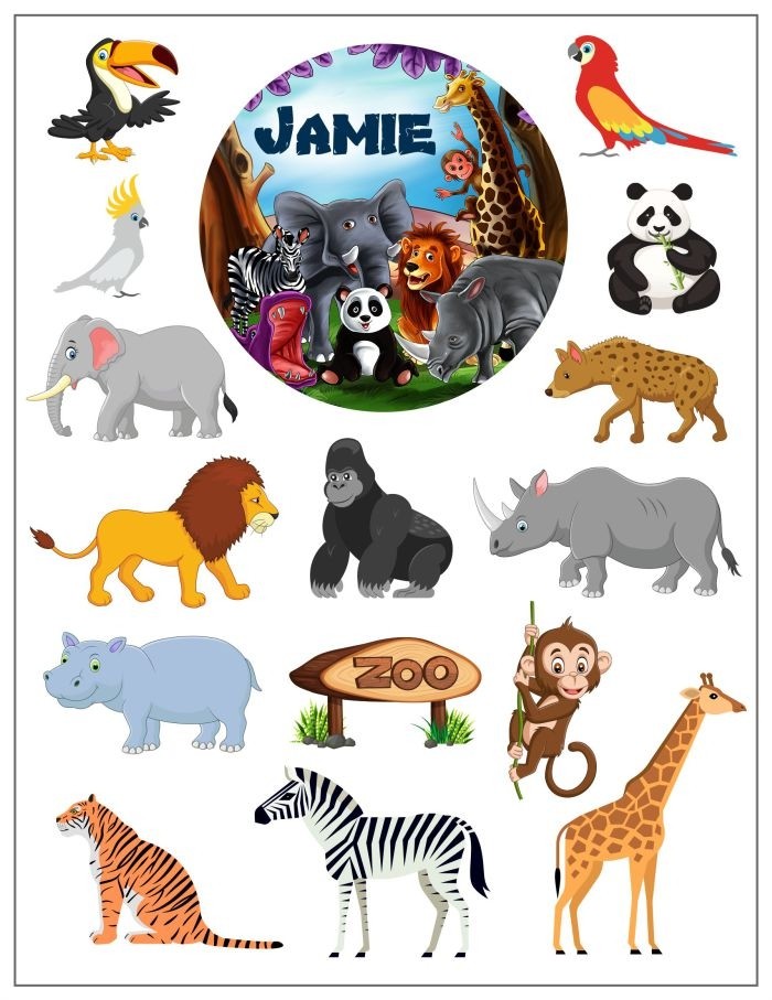 Visits the Zoo Sticker Pack - CustomiseMe by Harvey Norman