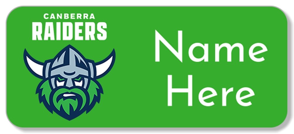 NRL Raiders Rectangle Name Label - CustomiseMe by Harvey Norman