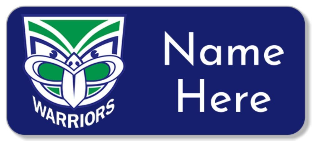 NRL Warriors Rectangle Name Label - CustomiseMe by Harvey Norman
