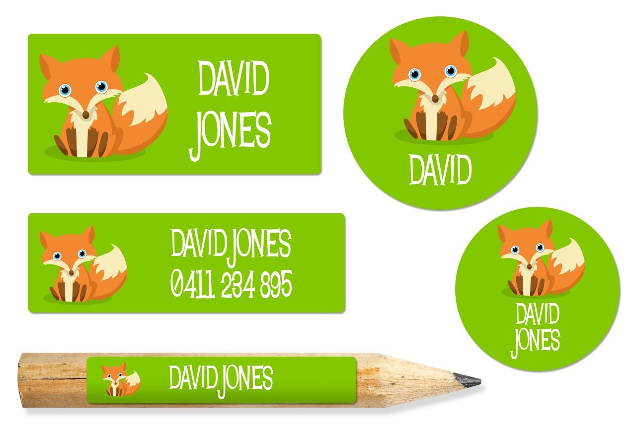 Fox Works Label Pack (221 Labels) - CustomiseMe by Harvey Norman