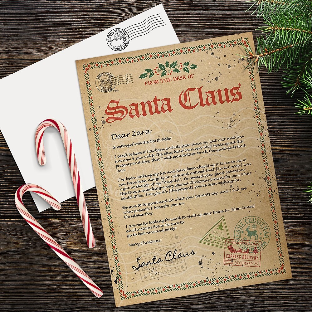 North Pole Santa Letter - CustomiseMe by Harvey Norman